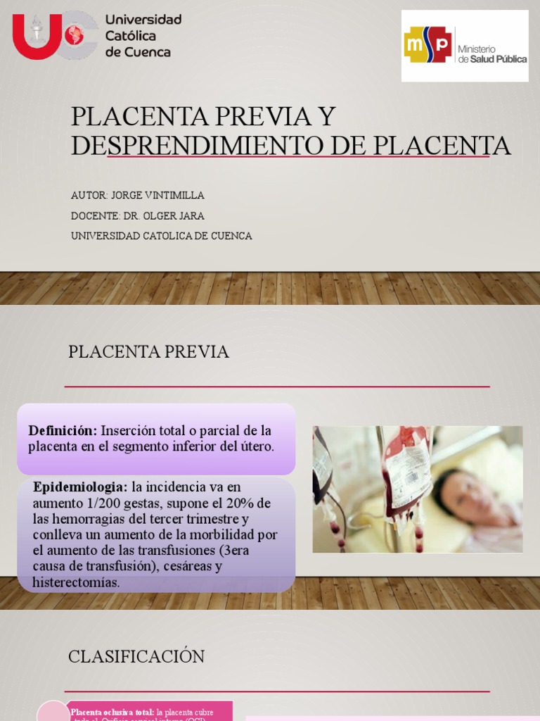 Placenta Previa | PDF | Enfermedades y trastornos | Ciencias de la Salud