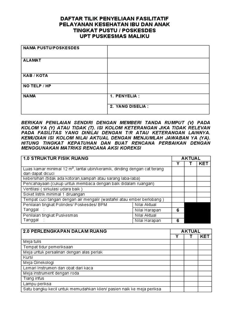 Tilik Pelayanan Kesehatan Ibu dan Anak | PDF