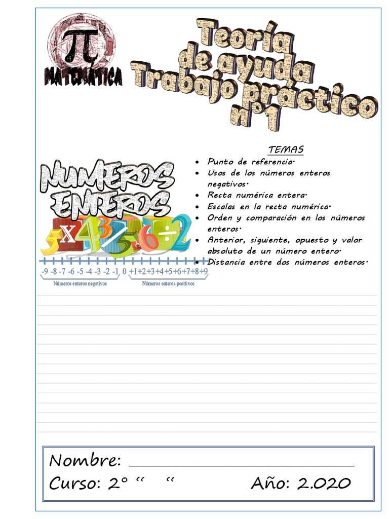 Introduccion A Los Numeros Enteros | PDF | Entero | Números