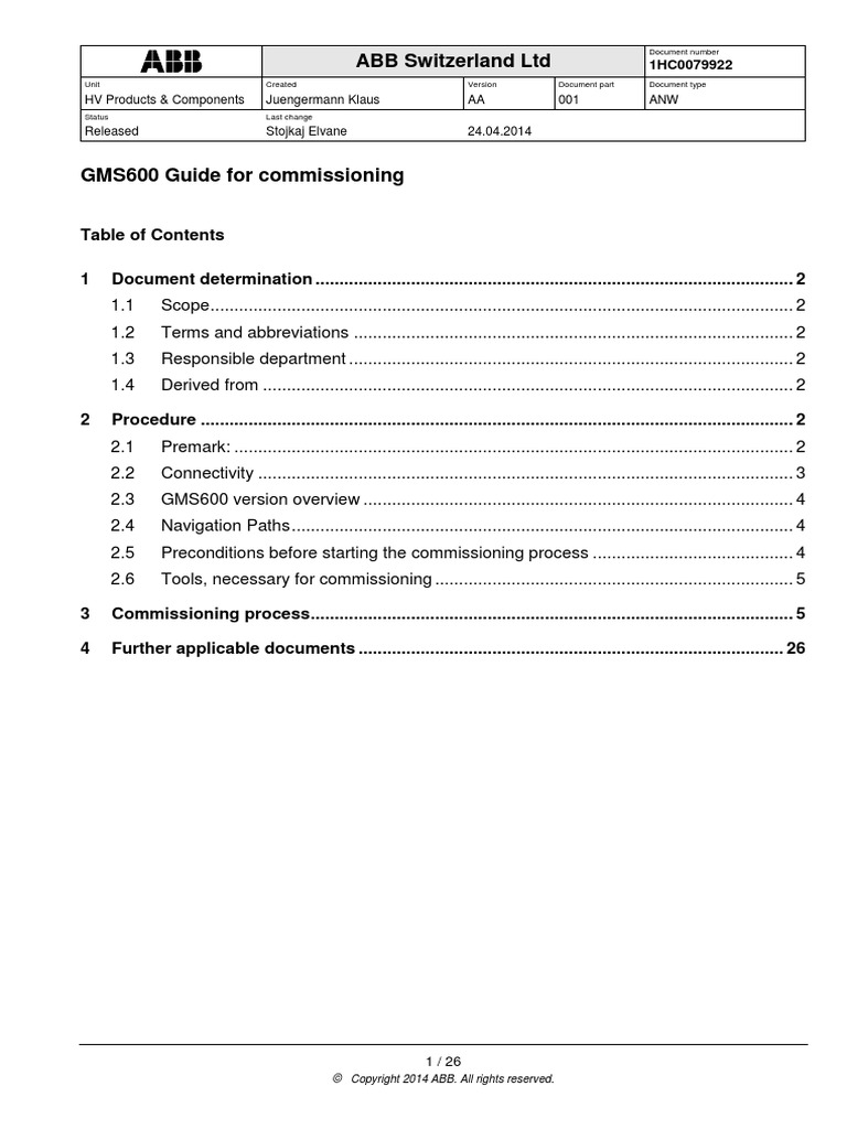 03-1HC0079922 - 002 - GMS600 Guide For Commissioning | PDF | Ip Address | Computer Network