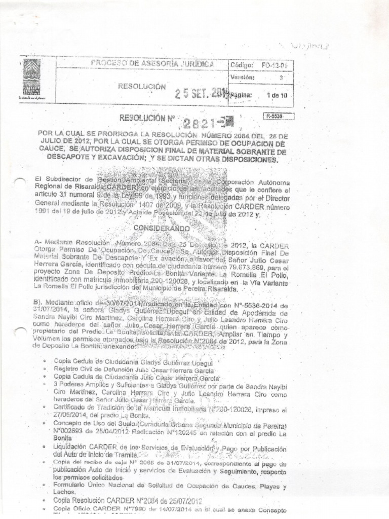 Resolucion 2821 PDF | PDF
