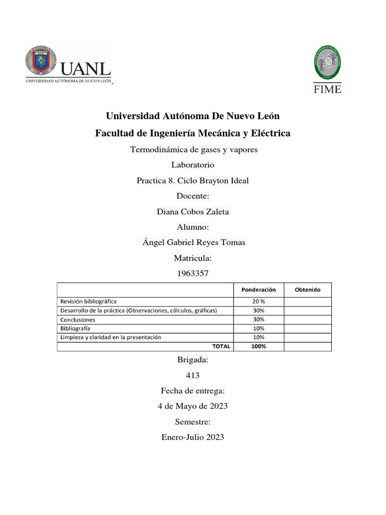 Practica 8 Termo PDF | PDF
