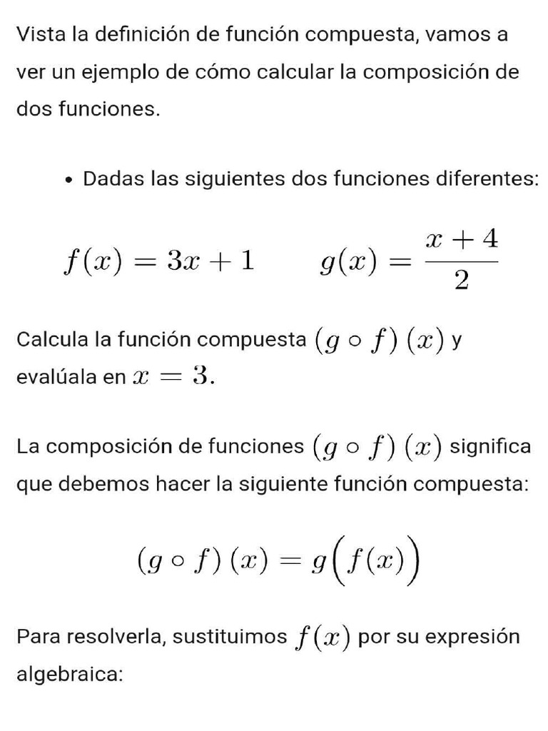 Ejemplo de composición de funciones | PDF