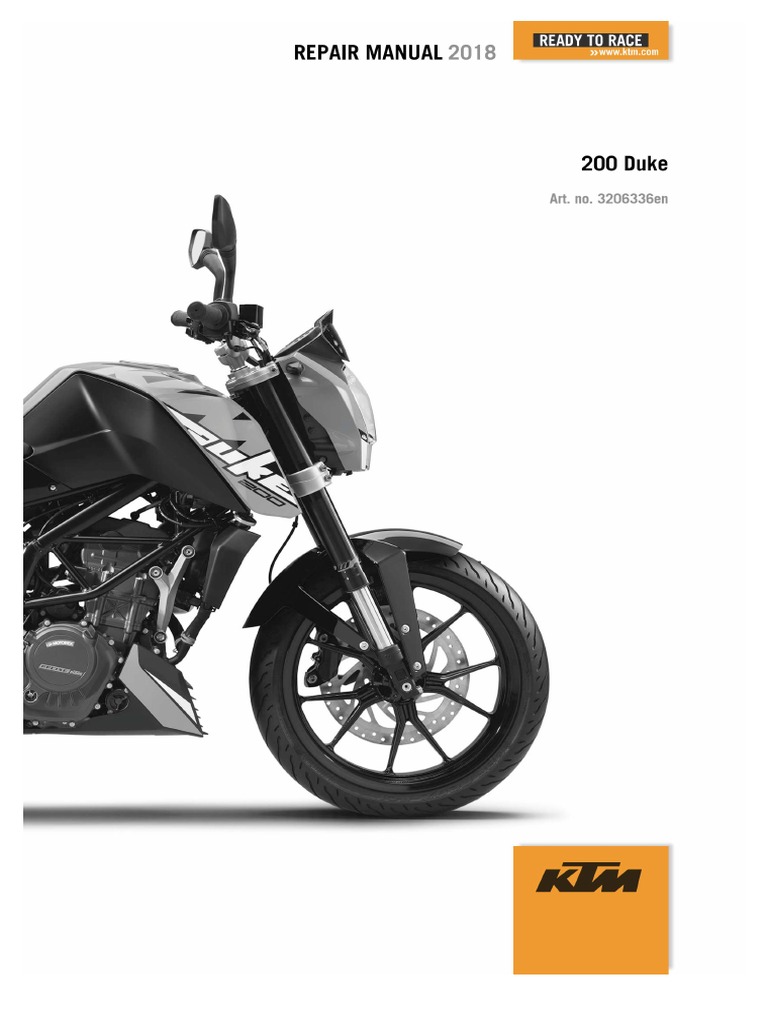 KTM 200 Duke (2018) - Repair Manual PDF | PDF