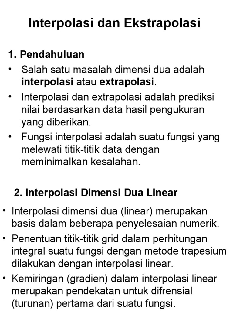Interpolasi Dan Ekstrapolasi | PDF