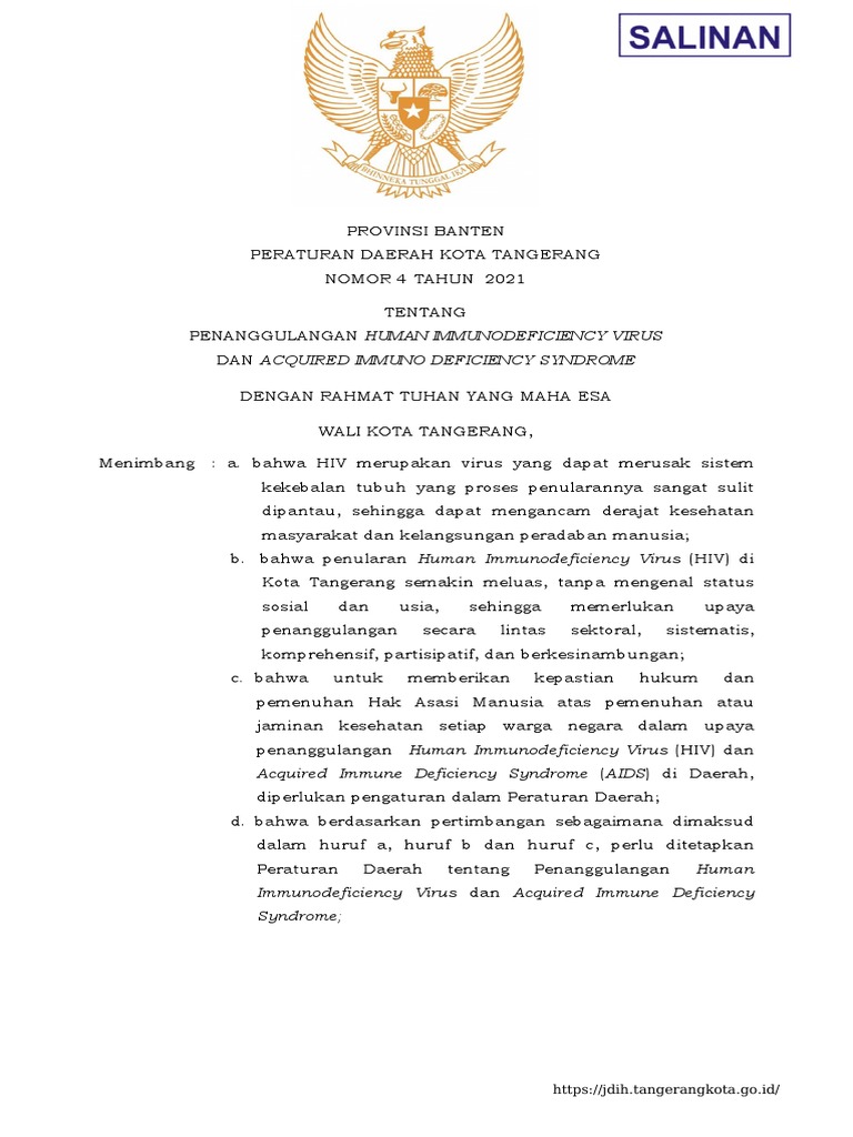 Perda No 4 Tahun 2021 | PDF