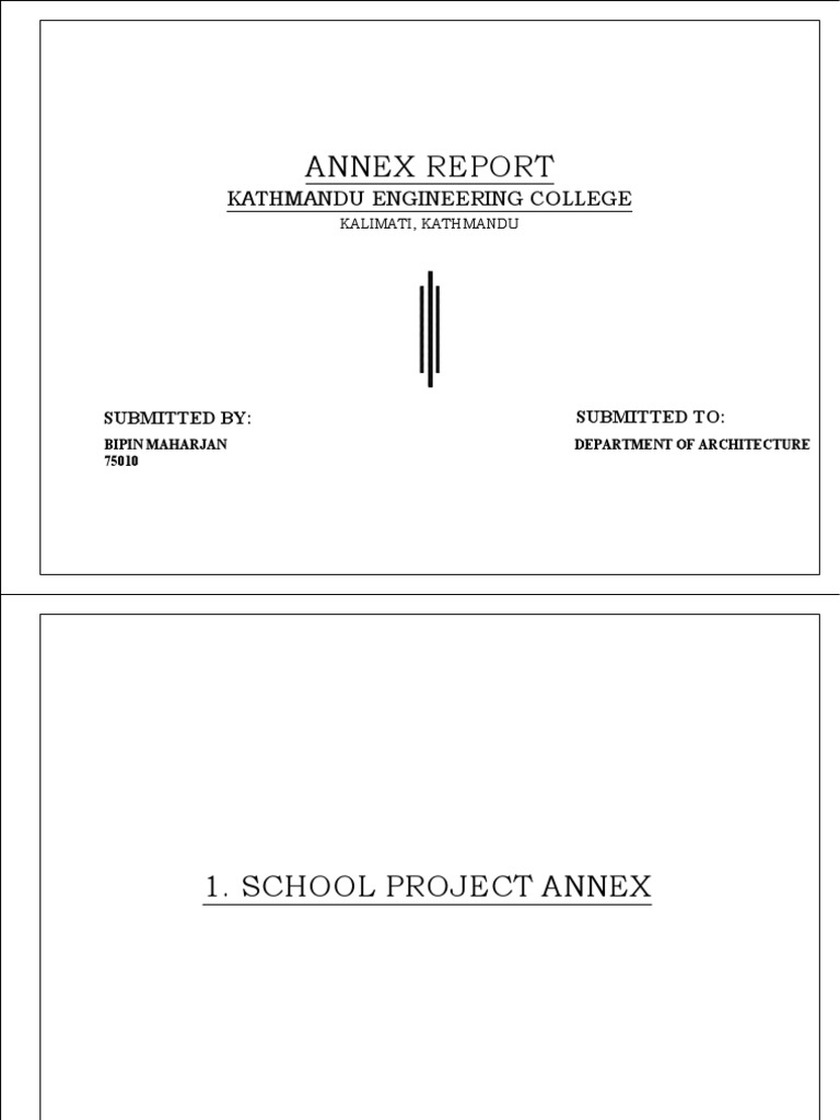 Annex Report for School Design Project | PDF