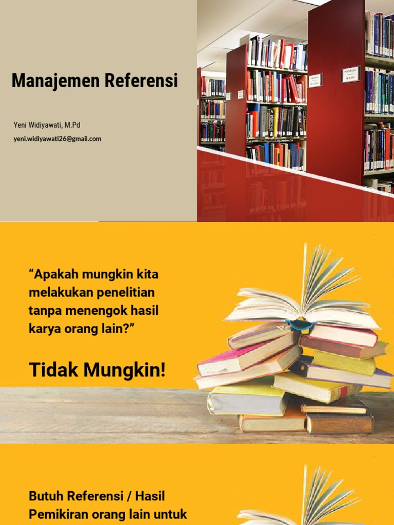 Manajemen Referensi | PDF | Karier & Perkembangan | Seni