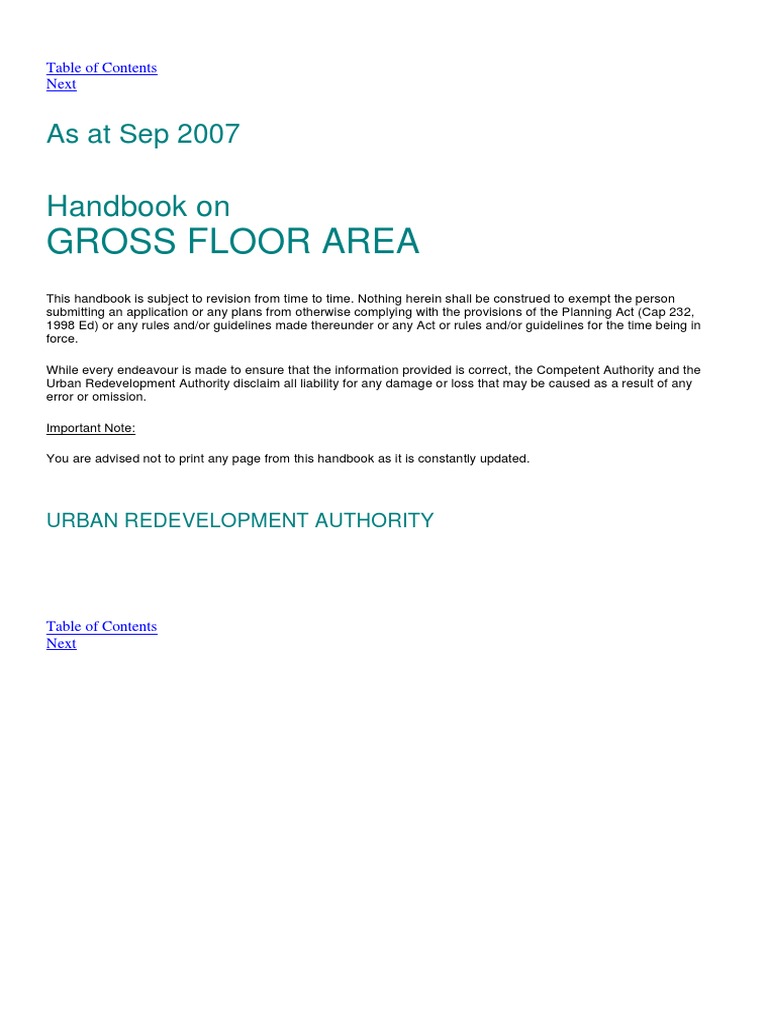 Ura Handbook On Gross Floor Area | PDF | Architectural Elements ...