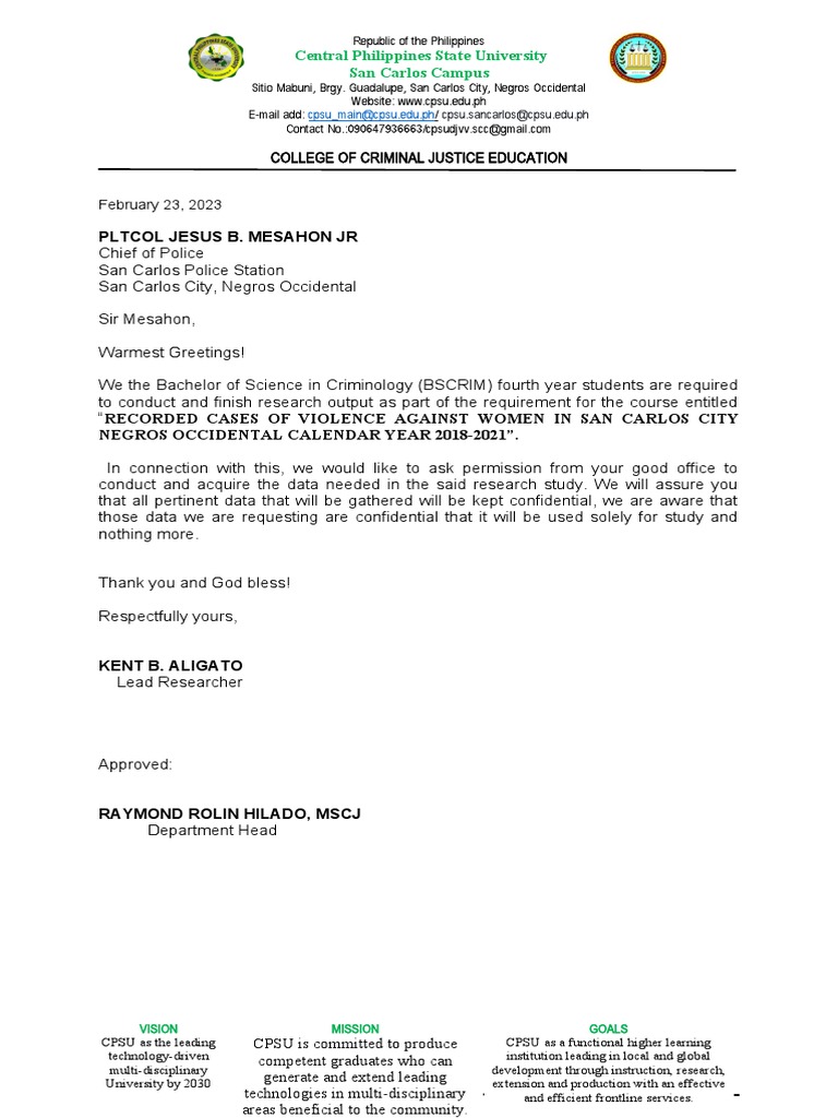 Letter For Conduct | PDF