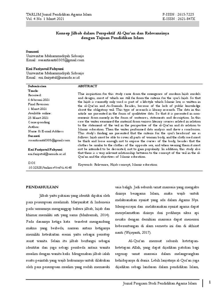 4148-14039-2-PB Jumiran PDF | PDF | Hijab | Abrahamic Religions 4148-14039-2-PB Jumiran PDF | PDF | Hijab | Abrahamic Religions