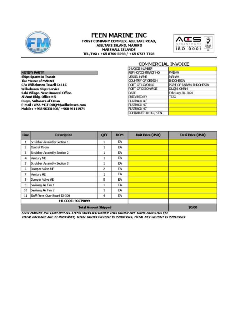 Draft CIPL FMI049 Manah FMI r1 | PDF