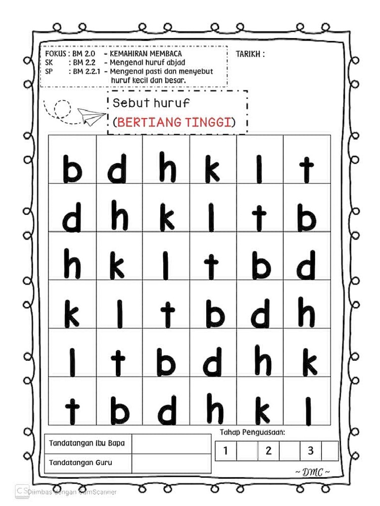 Laihan Huruf Bertiang | PDF