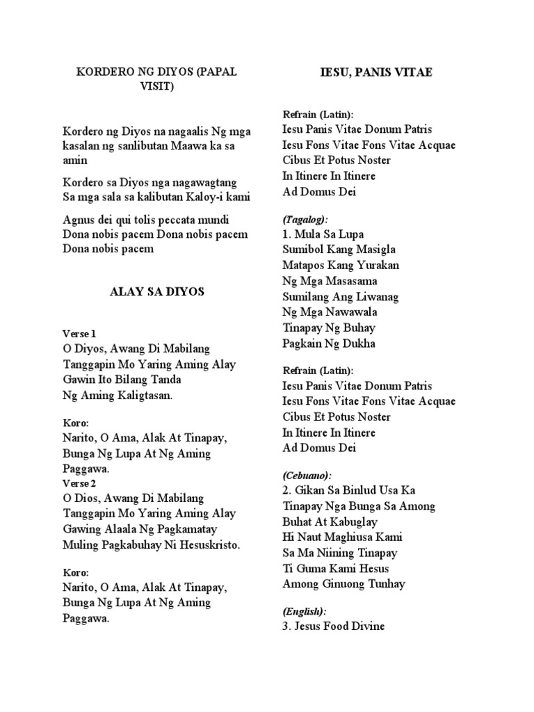 Kordero NG Diyos | PDF