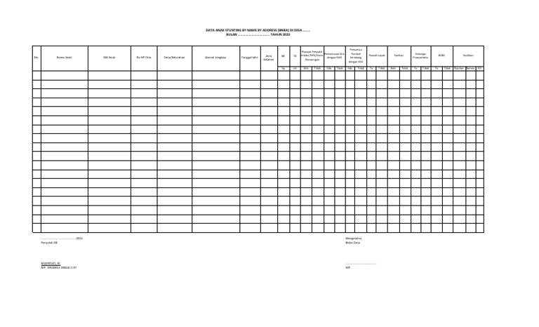 Form BNBA Stunting PDF | PDF