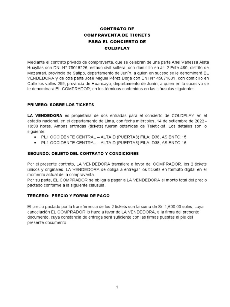 Contrato ejemplo word | PDF