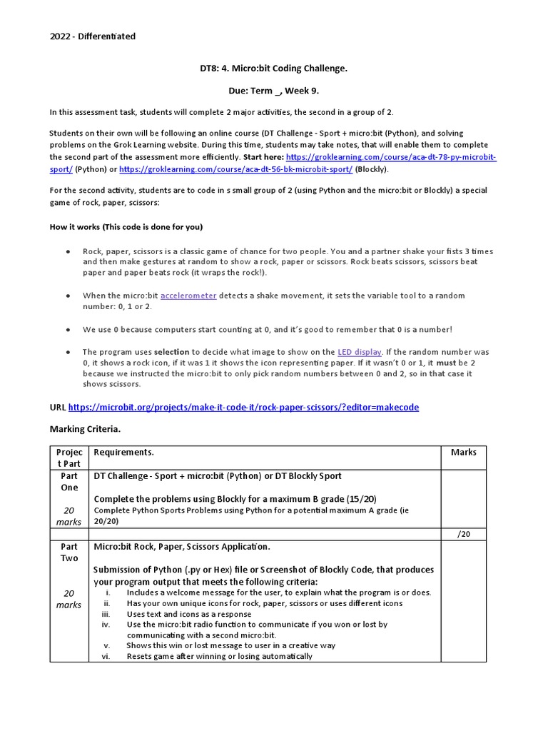 8 - 3 DT8 Python Microbits - Diff | PDF | Icon (Computing) | Computing
