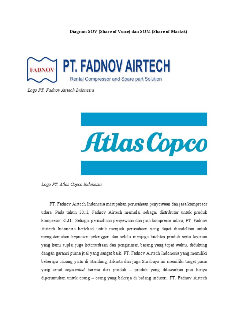 Diagram SOV SOM Fadnov Airtech Indonesia | PDF | Bisnis