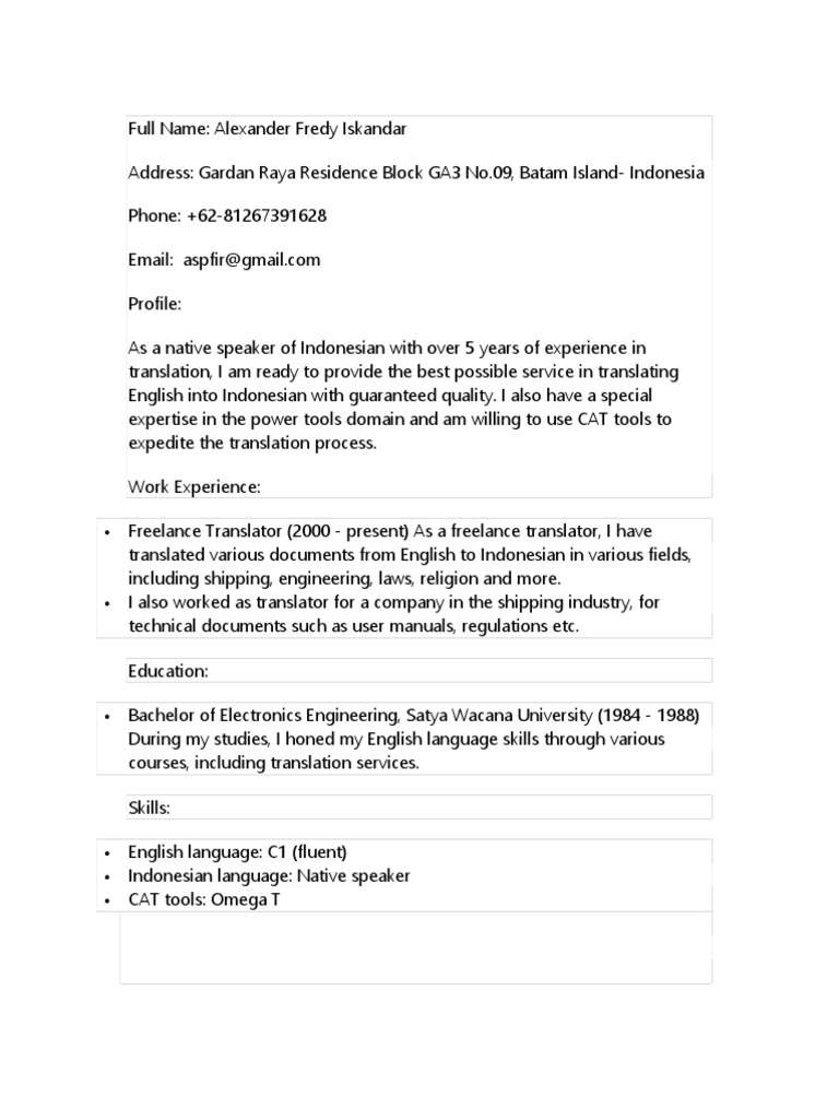 Alex Latest CV | PDF