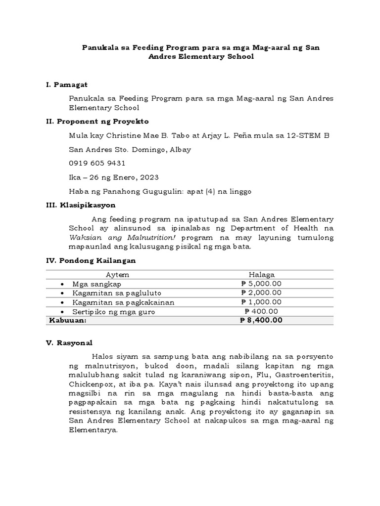 Piling Larang - Akademik Panukalang Proyekto | PDF