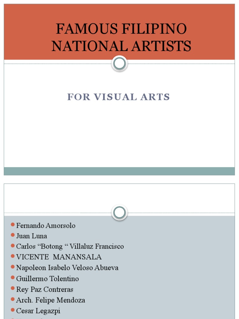 Filipino National Artists For Visual Arts | PDF | Philippines