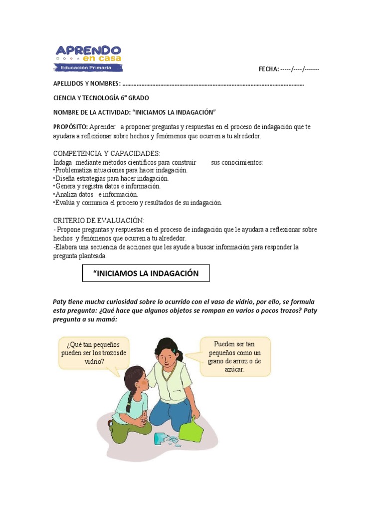 Sesión de Aprendizaje Ciencia y Tecnología | PDF | Aprendizaje | Ciencia cognitiva