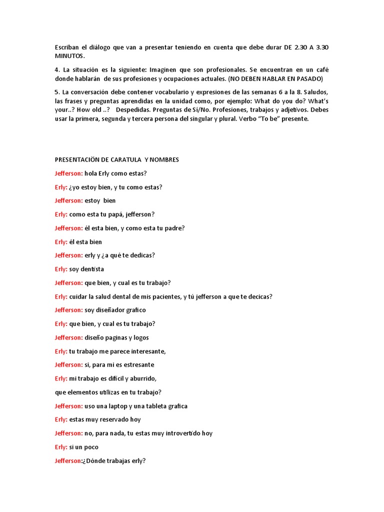 Dialogo 3 | PDF
