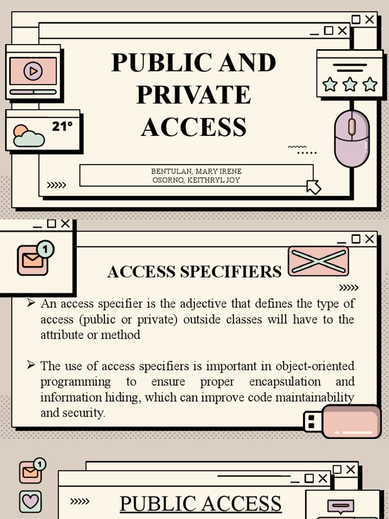 Public and Private Class | PDF
