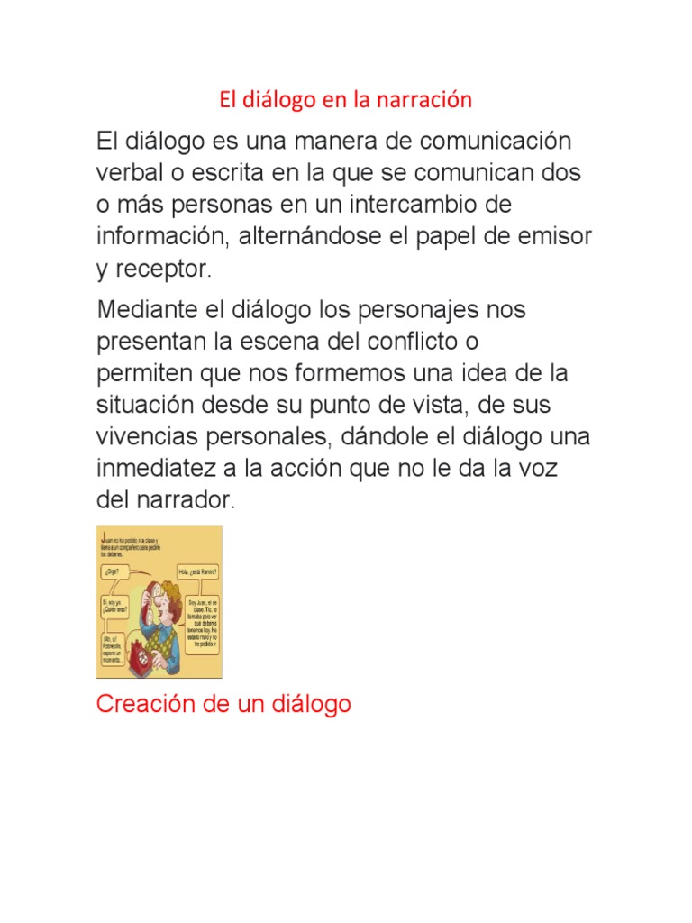 El Diálogo en La Narración | PDF