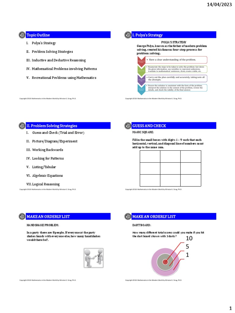 Problem Solving | Download Free PDF | Deductive Reasoning | Hypothesis