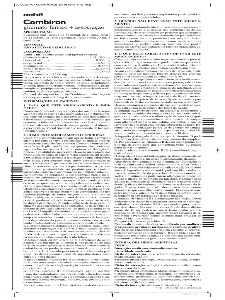 bula-paciente-combiron-gotas | PDF | Vitamina | Vitamina B12