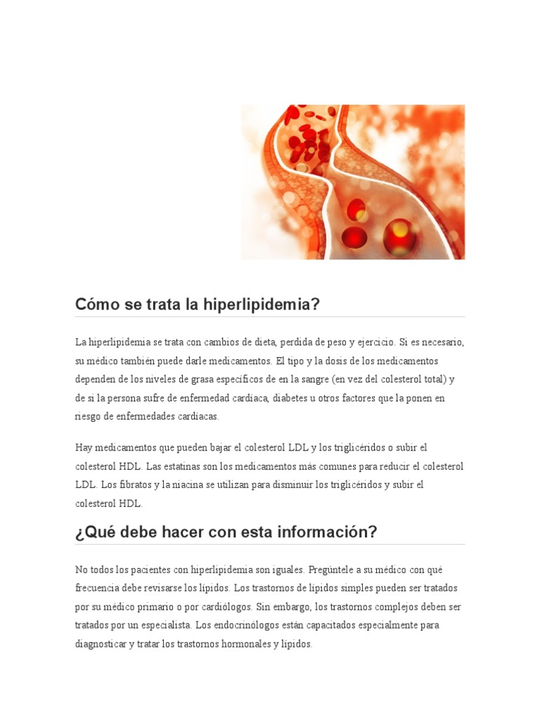 Cómo se trata la hiperlipidemia | PDF