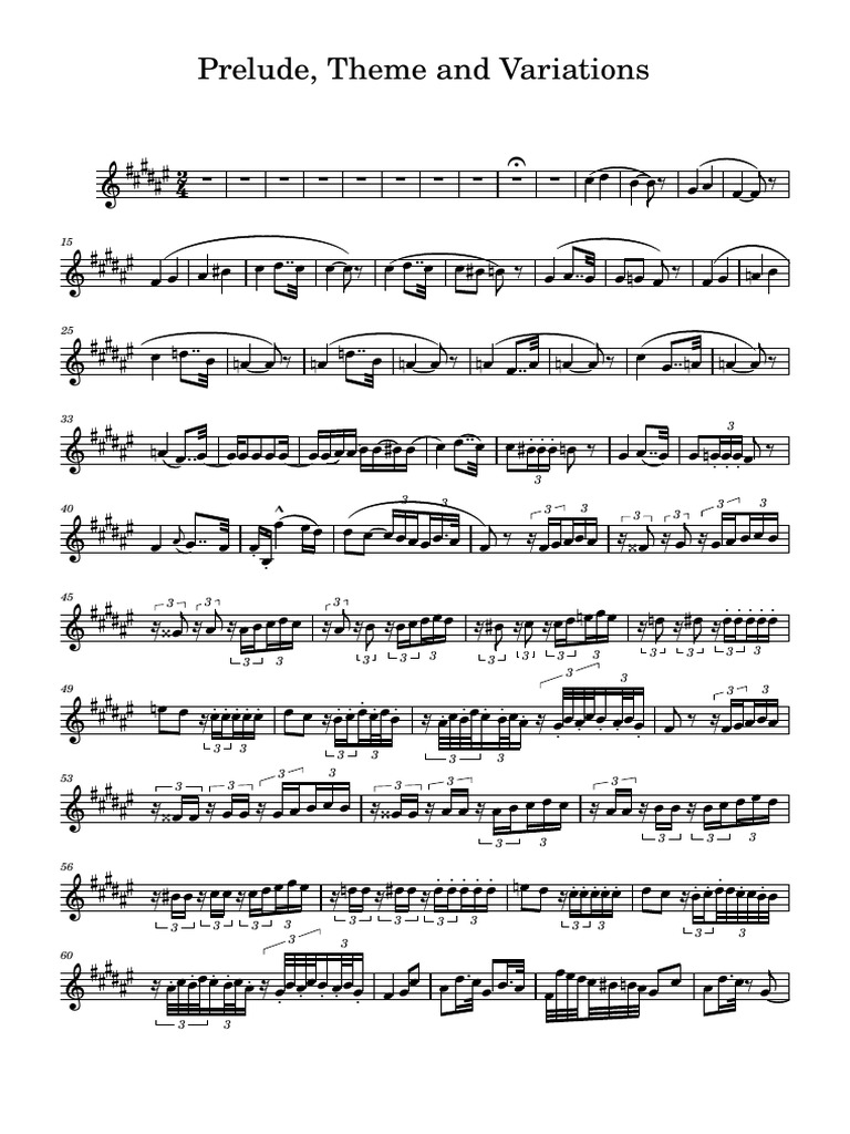 Prelude, Theme and Variations | PDF