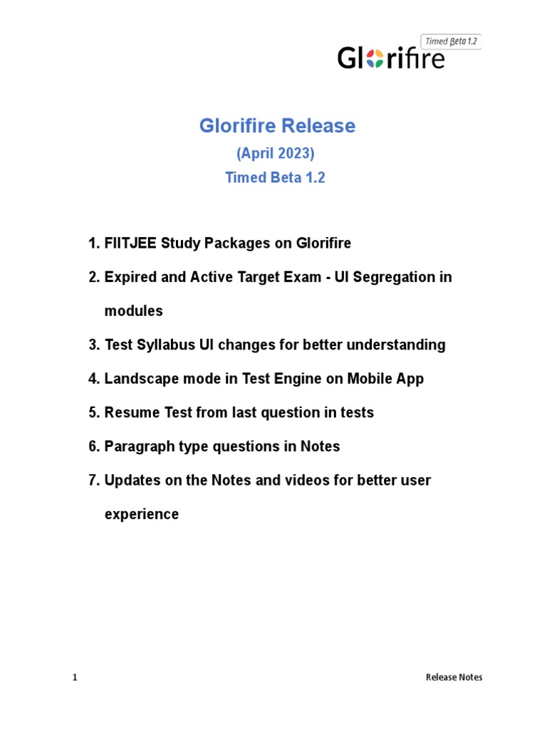 B. GLORIFIRE STUDENT April 2023 Release Guide | PDF | Mobile App ...
