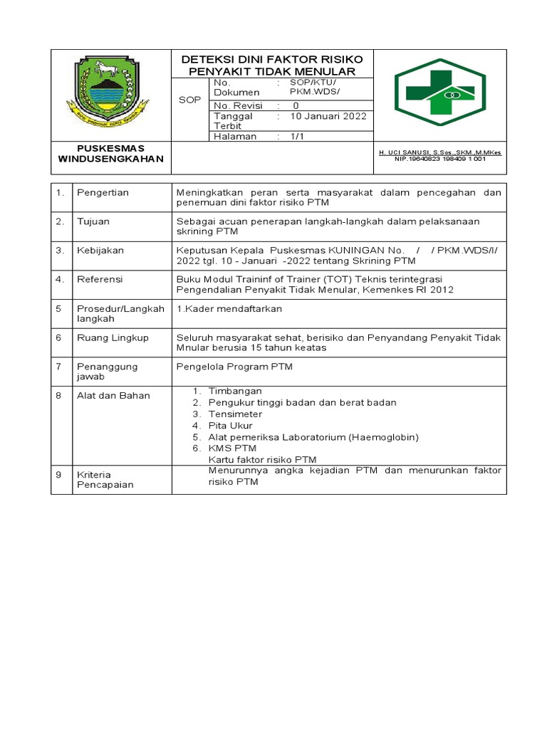 Sop Skrining PTM | PDF | Pengembangan Diri | Sains & Matematika