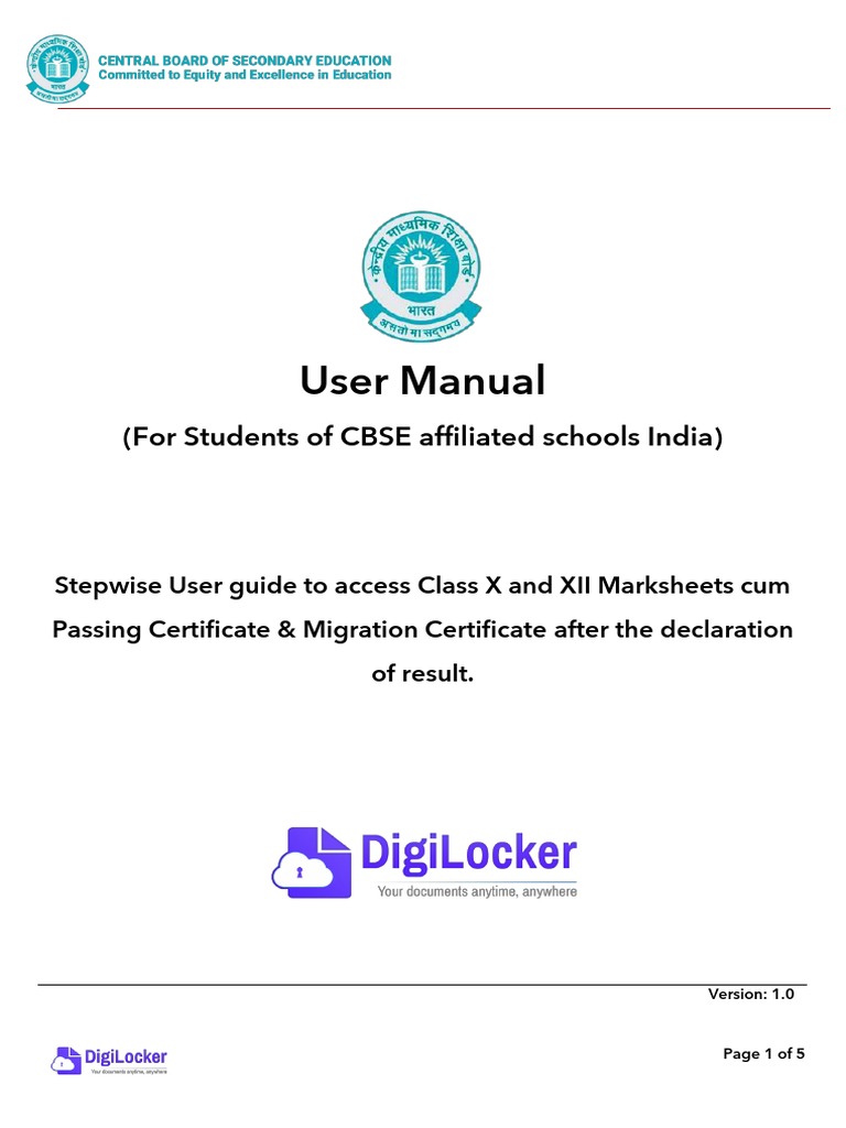 User Manual Security PIN DigiLocker 10052023 | PDF