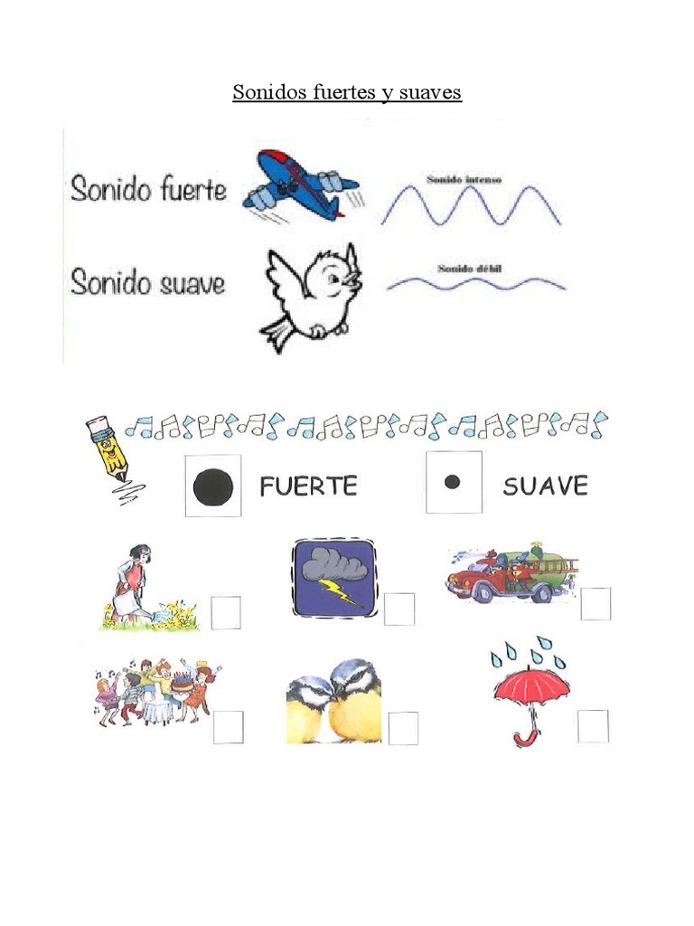 Sonidos Fuertes y Suaves para Niños | PDF