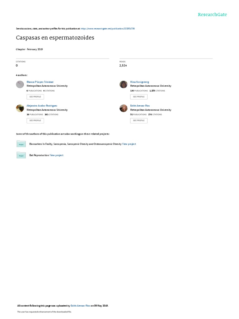 Cap.4 Caspasas Elespermatozoide | PDF | Caspasa | Apoptosis