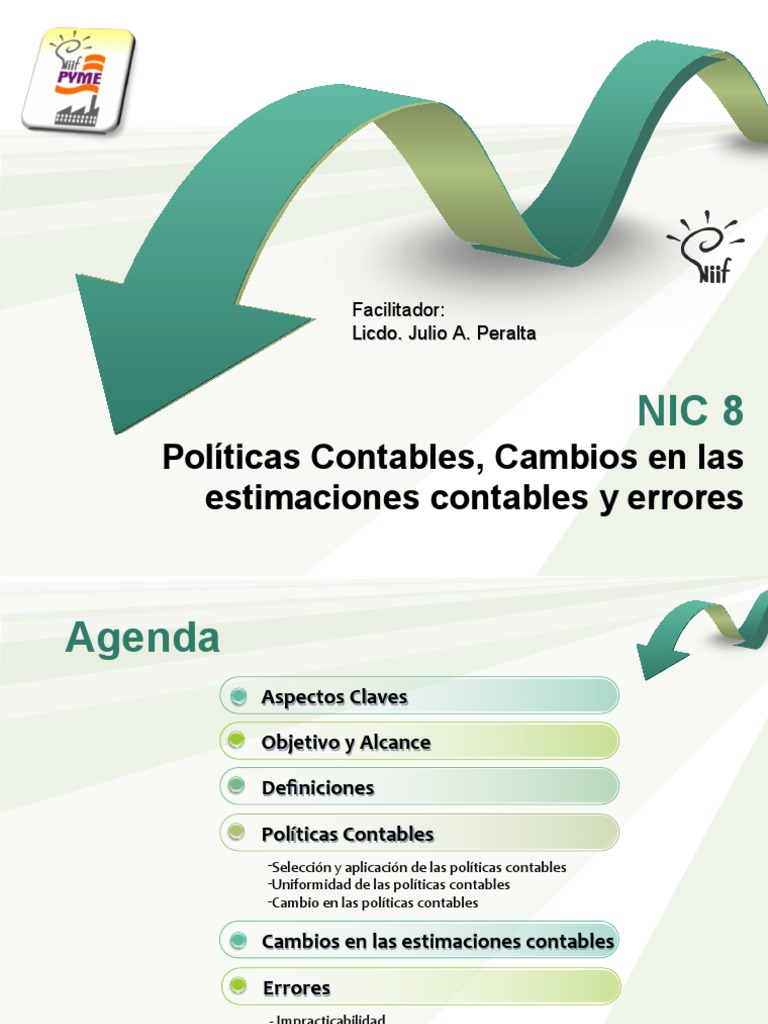 NIC 8. Politicas Contables, Estimaciones y Errores | PDF | Contabilidad | Estado financiero