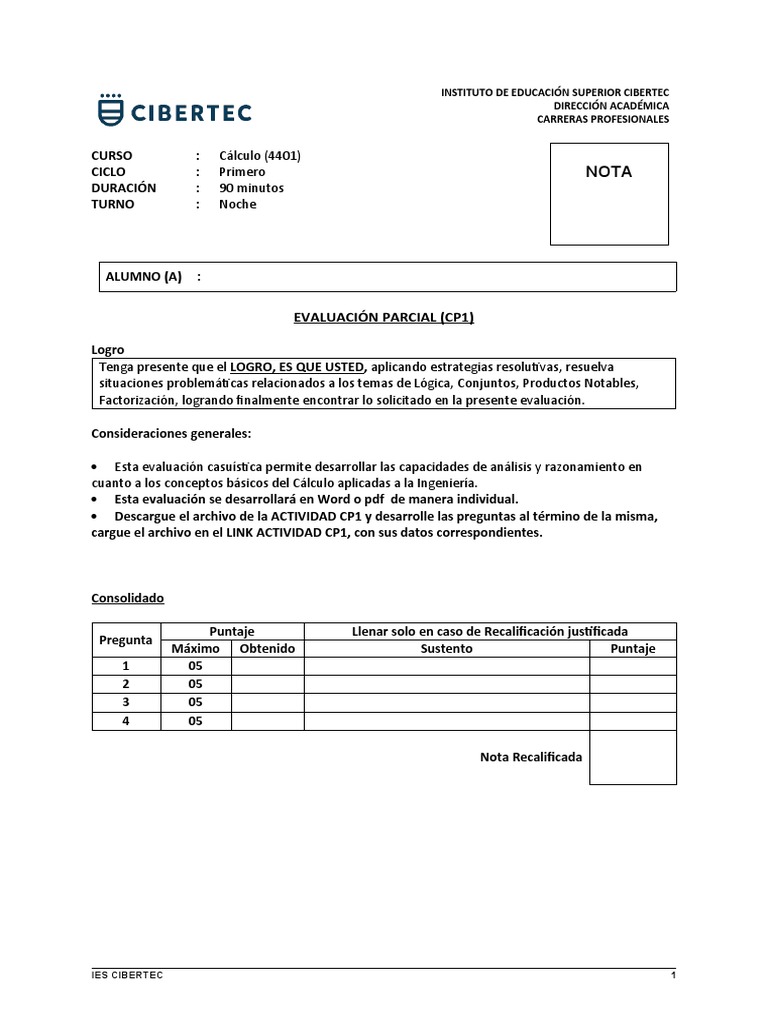 4401 Calculo CP1 | PDF