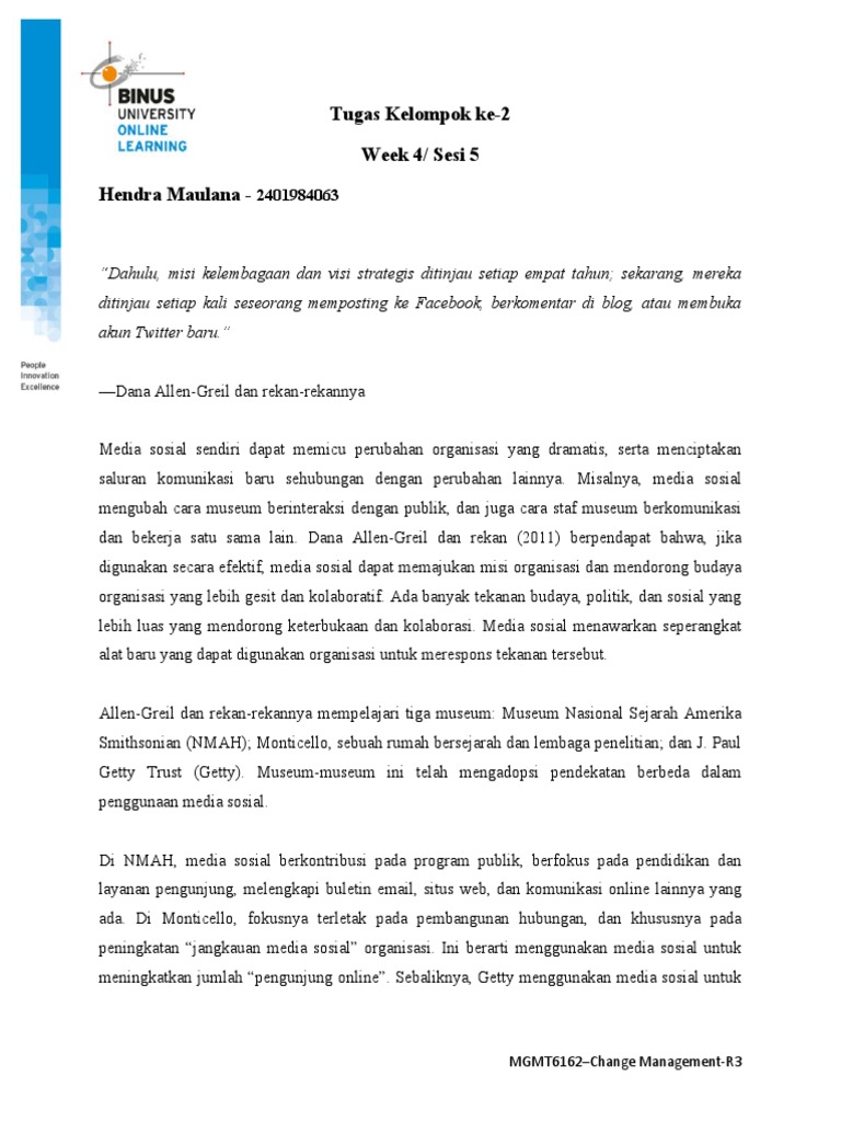 TK2 - Change Management | PDF