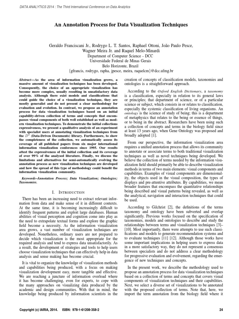 An Annotation Process For Data Visualization Techniques | PDF