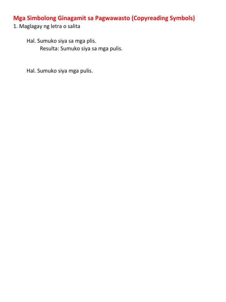 Copyreading Symbols Guide | PDF | Language Arts & Discipline | Foreign ...