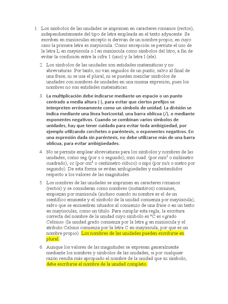 Guía sobre el uso correcto de nombres, símbolos y unidades de medida ...