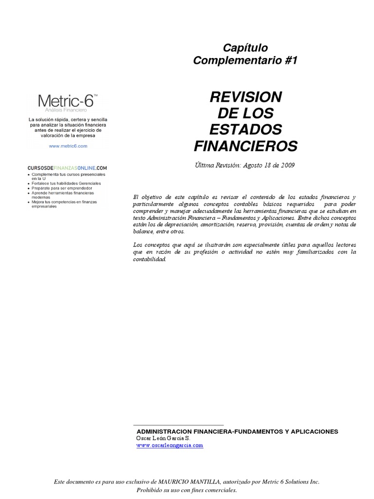 Capitulos Complementarios Libro Administracion Financiera Fundamentos y Aplicaciones PDF | PDF ...