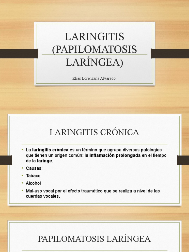 Papilomatosis Laringea | PDF | Laringe | Epidemiología