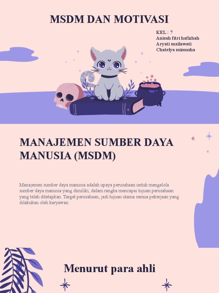 MSDM Dan Motivasi | PDF | Pengembangan Diri