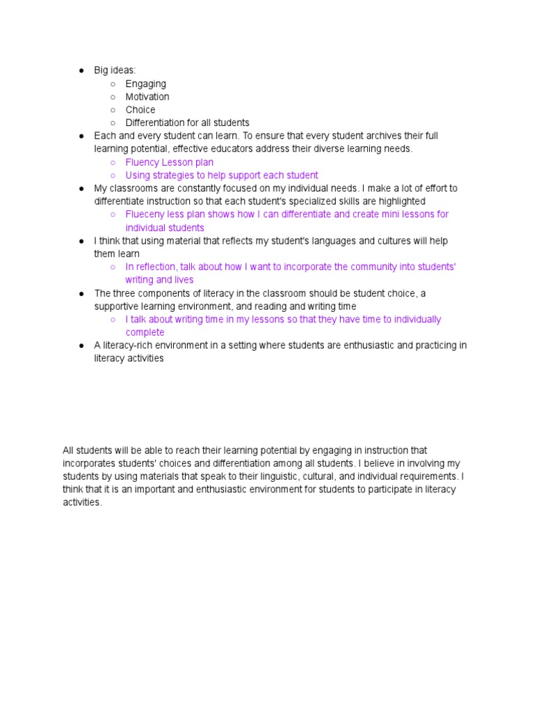 Differentiated Literacy Strategies for All | PDF