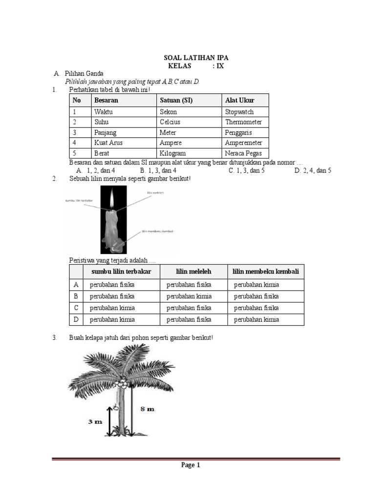 SOAL IPA US TAHUN 20212022 Ok Fix Revisi | PDF | Sains & Matematika