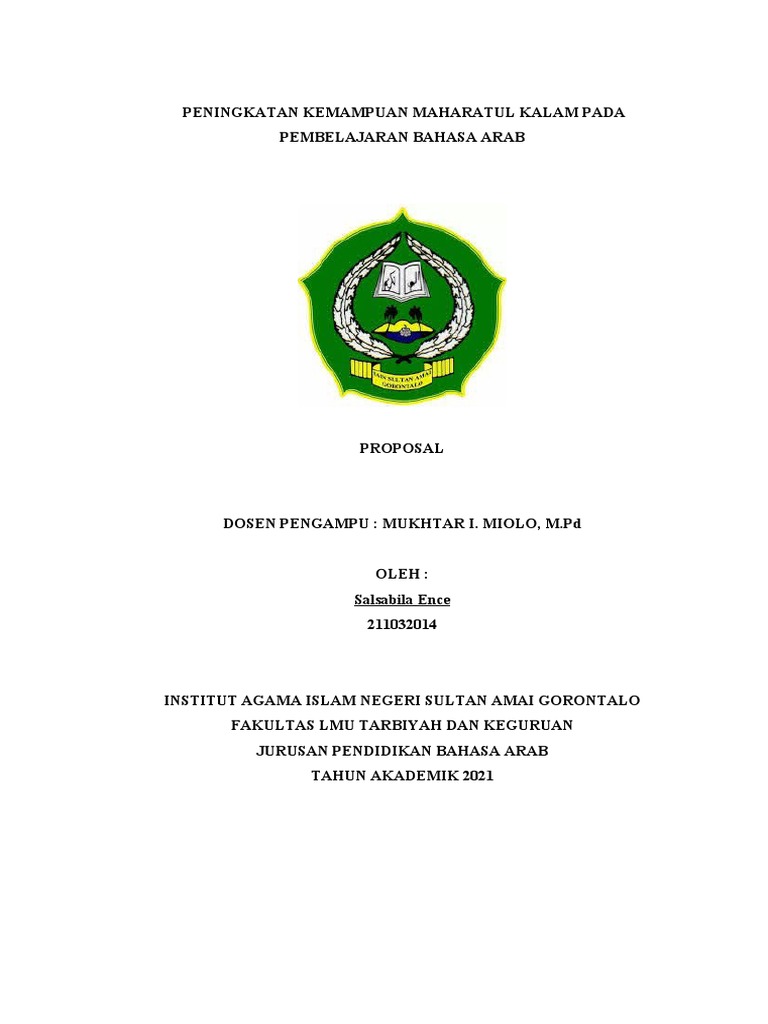 Proposal Salsabila Ence | PDF